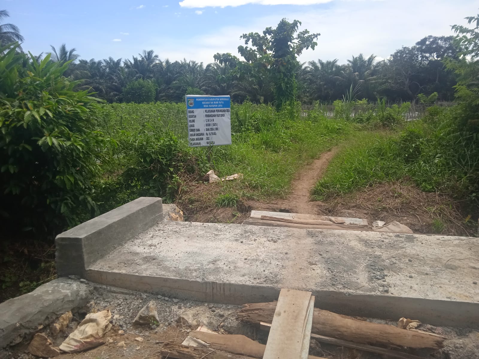 Terkait Pencabutan Papan Proyek Plat Deker Desa Harapan Jaya Dipasang ...